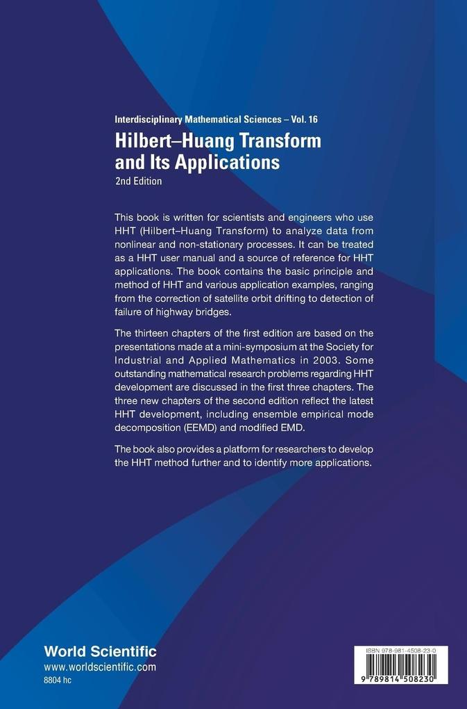 Huang Norden E: HILBERT-HUANG TRANSFORM AND ITS APPLICATIONS (2ND ED) bei ebook.de. Online ...