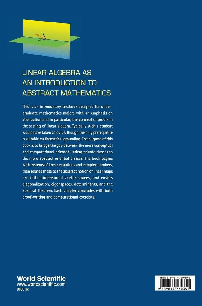 Nachtergaele Bruno: LINEAR ALGEBRA AS AN INTRODUCTION TO ABSTRACT ...