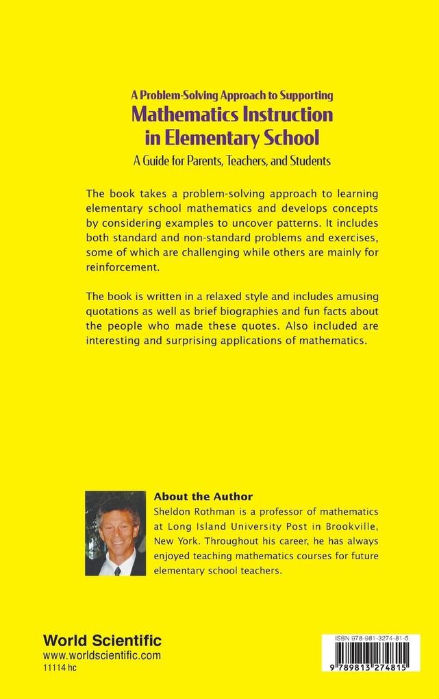 Rothman Sheldon: PROBLEM-SOLVING APPROACH SUPPORT MATH INSTRUCT ELEMENT ...